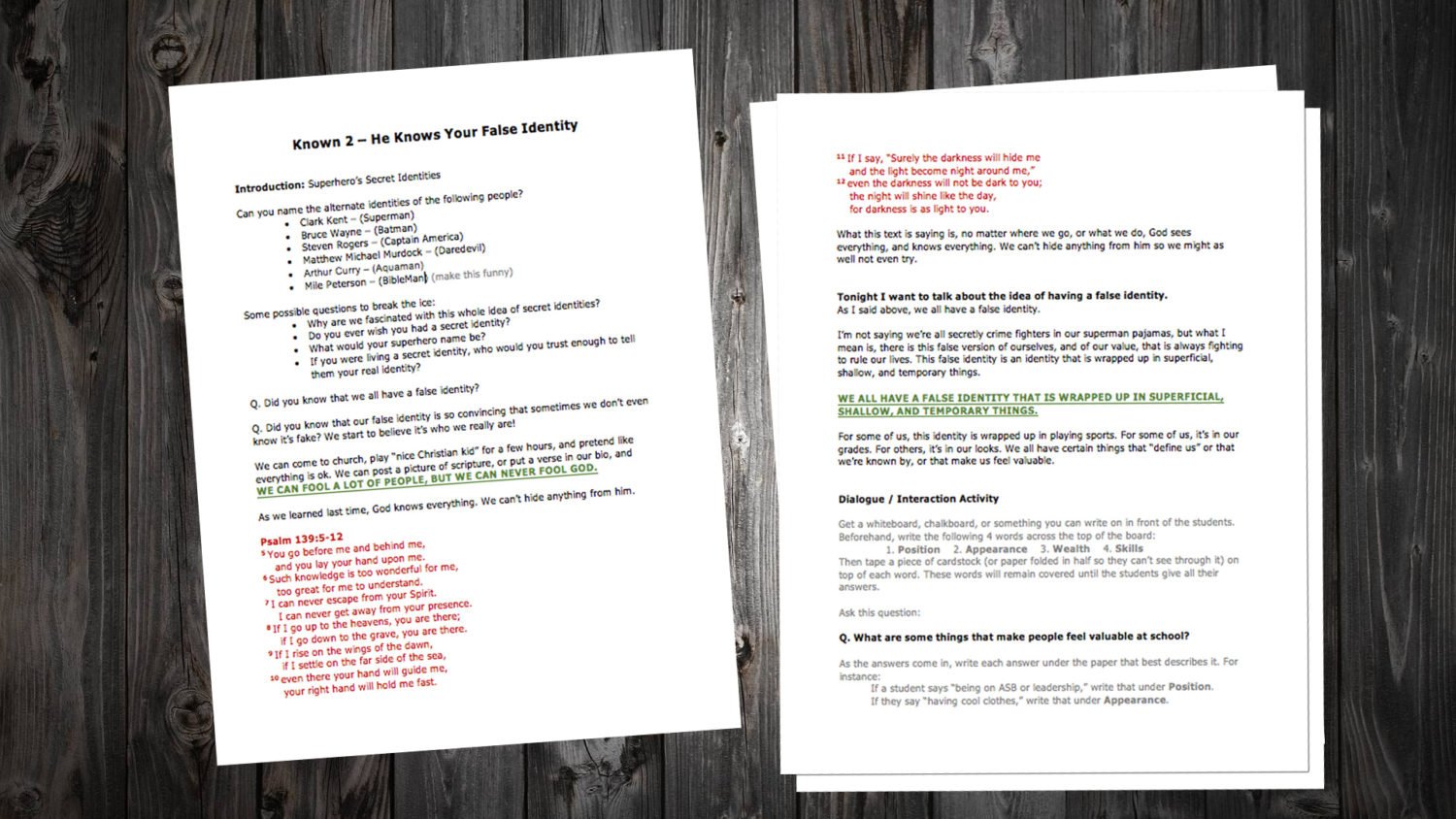 Known – Understanding Our Identity in Christ – Sermon Series | Youth ...