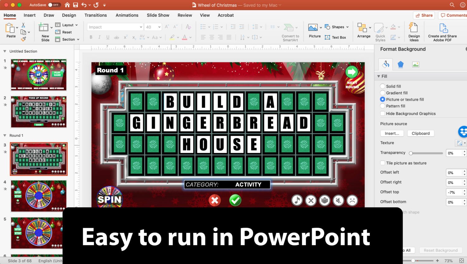 Christmas Wheel of Fortune Powerpoint Game | Youth Downloads