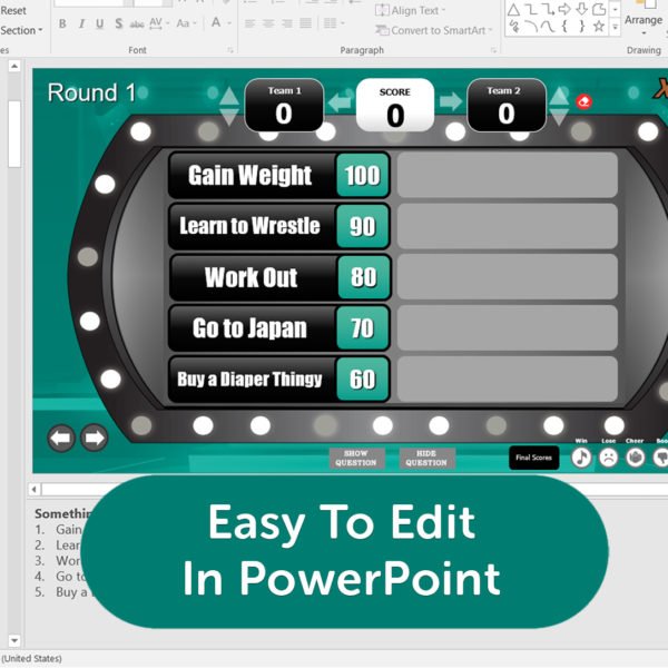 Answer Battle PowerPoint Template with Automatic Scoreboards | Youth ...