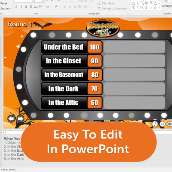 Halloween Answer Battle – Trivia PowerPoint Template | Youth Downloads